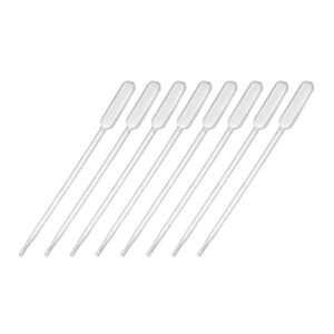 uxcell 30 pcs plastic disposable pipettes 0.5ml, clear transfer pipettes, 112mm length, liquid dropper for lab