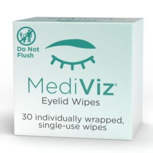 eyelid cleanser wipes 30 count | gentle, exfoliating, hypoallergenic eyelid wipes | for itchy eyes helps remove lid debris, eye makeup, and clear crusted matter