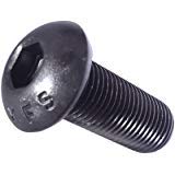 1/4"-20 x 5/16" button head socket cap screw, allen socket drive, black oxide, alloy steel, full thread - quantity 50 - by fastener depot, llc