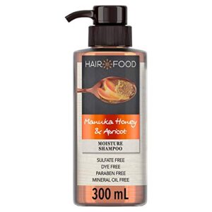 hair food shampoo, manuka honey & apricot, 10.1 ounce