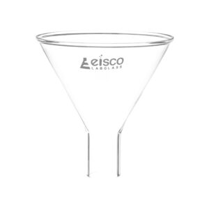 eisco powder funnel, 100mm - 60º angle - plain stem - borosilicate glass