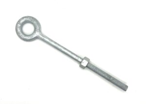 galvanized forged eye bolts: 1/4", 5/16", 3/8", 1/2", 5/8", 3/4" (2, 3/4" x 12")