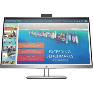 hp elitedisplay e243d led display 60.5 cm (23.8") full hd flat matt grey, silver