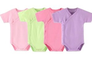 baby boys girls short sleeves kimono clothes cotton baby side-snap bodysuit pack of baby layette set (newborn)