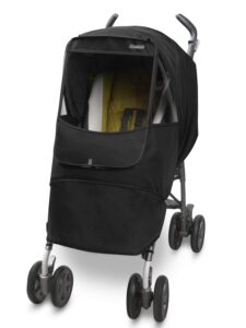 manito melange alpha stroller weather shield (black)