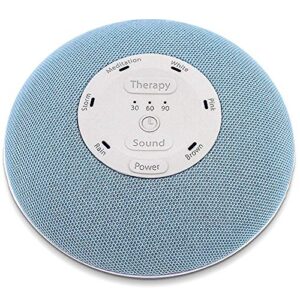 homedics deep sleep mini portable sleep sound machine, blue, sound machine with 5 soothing sounds and 3 sleep therapy programs, rechargeable sound therapy for home, office, nursery, auto-off timer