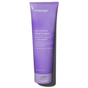 eva nyc tone it down! blonde salon quality shampoo, purple, 8.45 fluid ounce