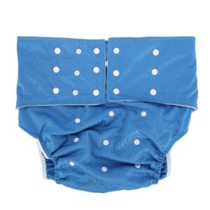 washable adult diaper, oversize reusable diaper pants against incontinence, used with reusable diaper pad, dual opening pocket adjustable leak- for the elderly and disabled