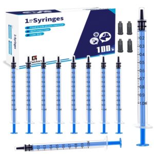 100pack 1ml syringes with caps