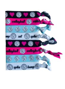 volleyball gift hair ties - team & coach accessories, volleyball gear for teen girls