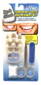 instant smile triple shade temporary tooth kit - replace a missing tooth in just 5 minutes!