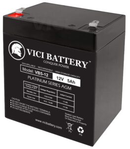 vici battery 12v 5ah sla battery replacement for ion audio tailgater active