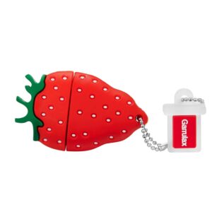 garrulax usb flash drive, 8gb / 16gb / 32gb novelty cute cartoon usb memory stick date storage pendrive thumb drives for kids children collegue student (32gb, strawberry)