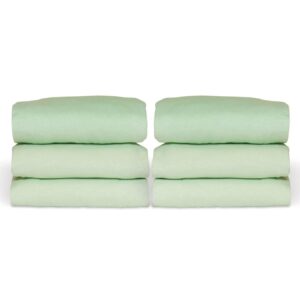 foundationsa safefita, fitted crib sheet for compact mattress, mint (pack of 6)