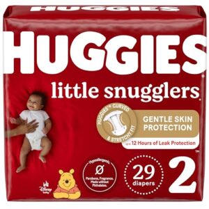 huggies size 2 diapers, little snugglers baby diapers, size 2 (12-18 lbs), 29 count