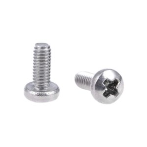 uxcell m2.5x6mm machine screws pan phillips cross head screw 304 stainless steel fasteners bolts 100pcs