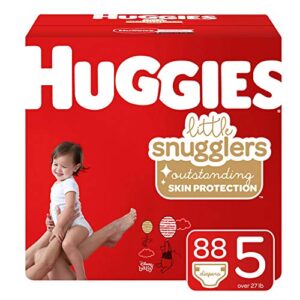 huggies little snugglers baby diapers, size newborn, 128 count