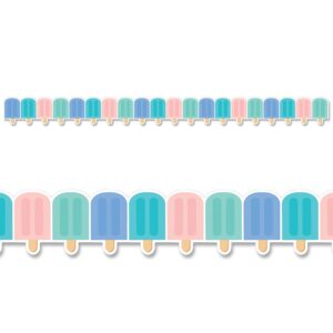 creative teaching press calm & cool ice pops border, ctp 8682