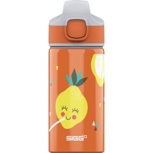 sigg - kids miracle water bottle - lemons - lightweight aluminium with leak-proof lid - one hand children's drink bottle - 13 oz