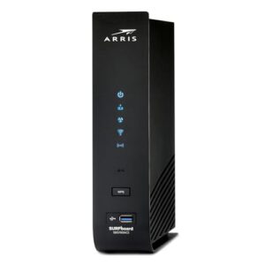 arris (sbg7600ac2-rb) - cable modem router combo - fast docsis 3.0 & ac2350 wifi,for comcast xfinity, cox, charter spectrum & more, four 1 gbps ports, 800 mbps max internet speeds - renewed