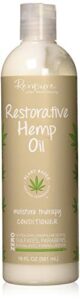 renpure plant-based beauty restorative hemp oil moisture therapy conditioner, 19 fluid ounces