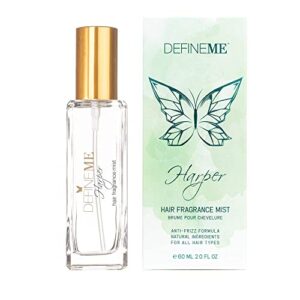 defineme natural hair perfume mist, harper, 2 fl oz, tames frizz