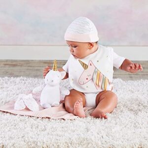 baby aspen simply enchanted unicorn 5-piece welcome home gift set, light & dark pink/white/aqua/gold