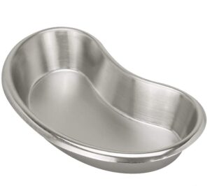 bosky stainless steel medium kidney tray 8" inch basin finest emesis bowl ss 304 round edges surgical utility 500 cc