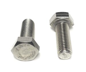 5/16-24x7/8 stainless steel hex cap screws ft hex bolts 18-8 (unf) fine thread (20 pieces)