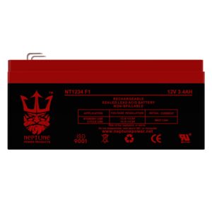 neptune brand 12v 3.4ah replacement battery for apc back-ups es 350, be350c, be350r 12v 3.2ah ups