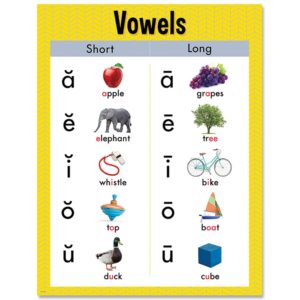 creative teaching press vowels chart, ctp 8617