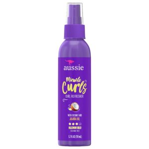 aussie miracle curls refresher spray gel with coconut & jojoba oil 5.7 fl oz, 4.272 fl oz