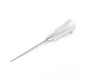 27 ga 1 inch industrial non-sterile blunt tip dispensing needle with luer lock, precision applicator (clear,50 pcs)