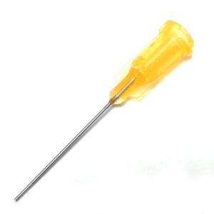 23 ga 1 inch blunt tip dispensing needle with luer lock, precision applicator (orange,50 pcs)