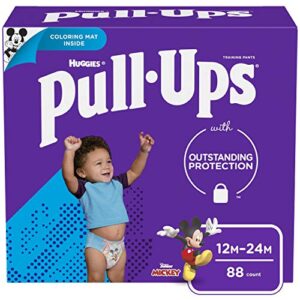 pull-ups boys' potty training pants training underwear size 3, 12-24m, 88 ct