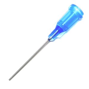 22 ga 1 inch blunt tip dispensing needle with luer lock, precision applicator (blue,50 pcs)