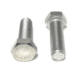 3/8-24x1-1/4 stainless steel hex cap screws ft hex bolts 18-8 (unf) fine thread (10 pcs)