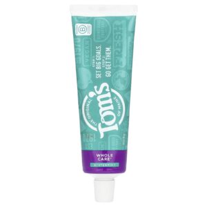 tom's of maine whole care natural toothpaste with fluoride, wintermint, 4 oz. (packaging may vary)