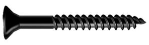 gatemate r350443#12 x 2" countersunk phillips square drive wood screws with black finish - 18 per package