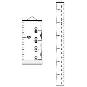 baby growth chart waterproof handing ruler wall decor for kids, canvas removable height growth chart