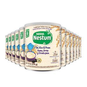 nestle nestum, oat rice & prune, 9.5 ounce (pack of 12)