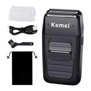 kemei men's reciprocating cordless razor razor electric rechargeable razor precision beard sideburn trimmer razors twin blade multifunction grooming razor