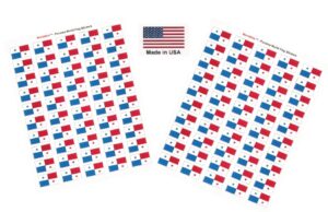 100 panama flag stickers; american made decals measure 1.5" x 1" & are self adhesive; two sheets of 50, 100 sticker flags total