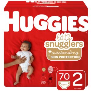 huggies little snugglers baby diapers, size 2, 70 ct