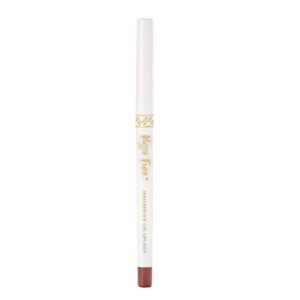 belle beauty by kim gravel waterproof gel lip liner - cruelty free waterproof lip liner pencil - anti feathering moisturizing formula (brown nude)