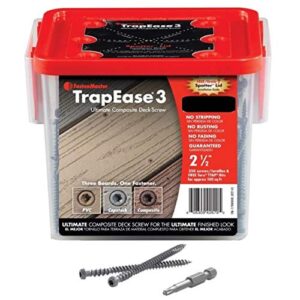 trapease 3 deck screw 2-1/2" (350) screws (spiced rum/coastal bluff)