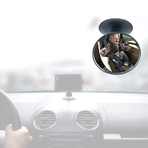 t-rex baby car mirror for baby car seat view (3" round)