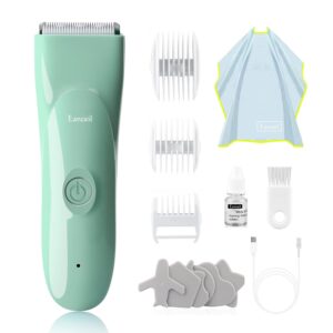 baby hair clippers - ultra quiet electric hair trimmer, cordless rechargeable waterproof haircut kit for kids infants & adult.