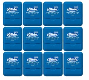 glide oral-b pro-health advanced floss, small size 4 meters (4.3 yards) - pack of 12