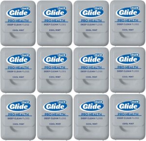 glide deep clean floss cool mint 4m (4, 3 yd/vg) (pack of 12)